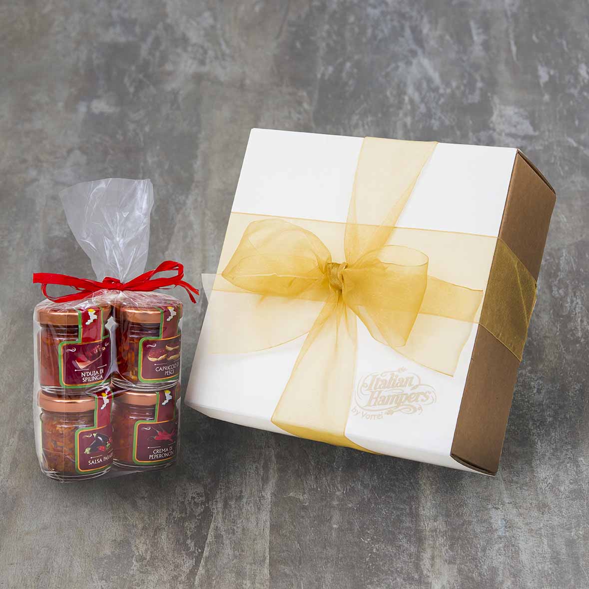 Four Spicy Patés Gift Box | Italian Hampers – Vorrei Italian Hampers